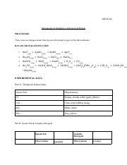 Introduction To Qualitative Analysis Lab Report Pdf CHEM Introduction To Qualitative