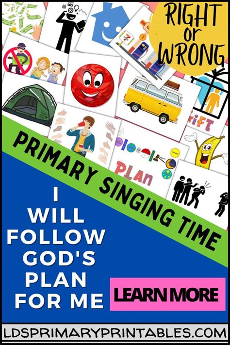 I Will Follow Gods Plan Lds Primary Song Primary Singing Time Music