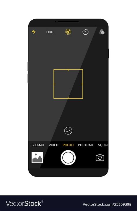 Smartphone Camera Interface Vector Image On Vectorstock Mobile