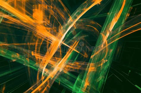 Abstract Fractal Texture Infinite Looping Geometric Patterns In Neon