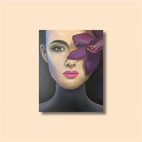 Картинадевушка с орхидеей « — цена 2000 грн в каталоге Картины Купить