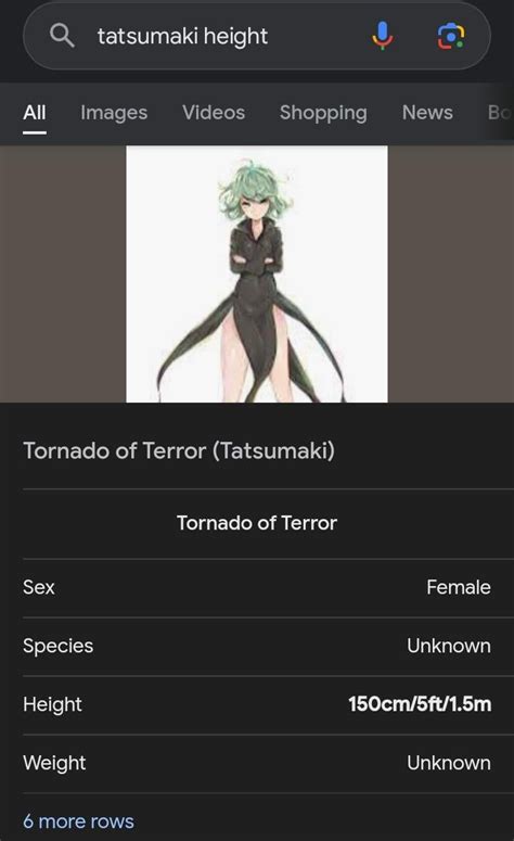 Gotta Love How If We Go By This Number Tatsumaki Is Taller Than Her