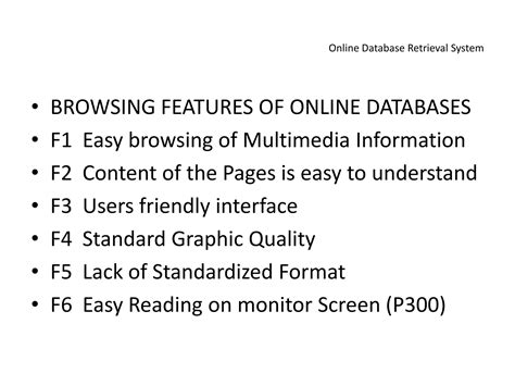 database retrieval system and related semantic web application ppt