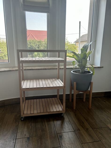 Стелаж тумба Wooddecor з натурального дерева Natural без покриття купити онлайн на Rozetka