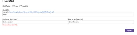 Gist Url Validation · Issue 232 · Vegaeditor · Github