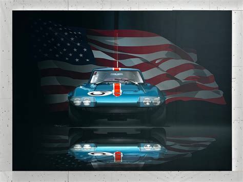 Corvette Grand Sport—independence David Townsend Automotive Fine Art
