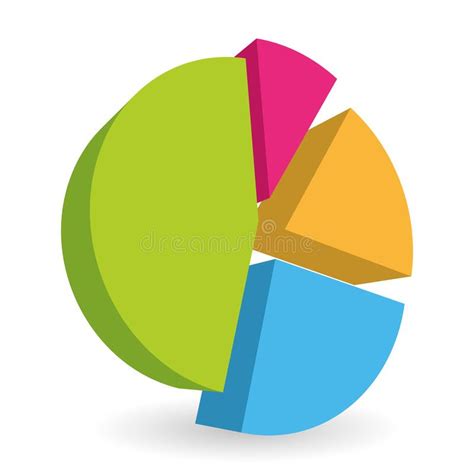 Colorful Pie Chart Design Element Stock Vector Illustration Of Shadow Choice 234373987