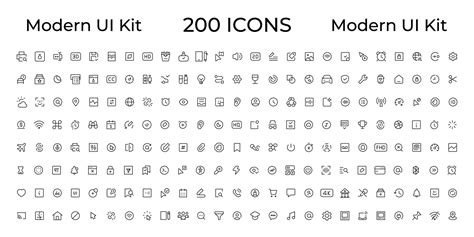 Mega Set Of Ui Ux Icons User Interface Icon Set Collection Vector Art At Vecteezy