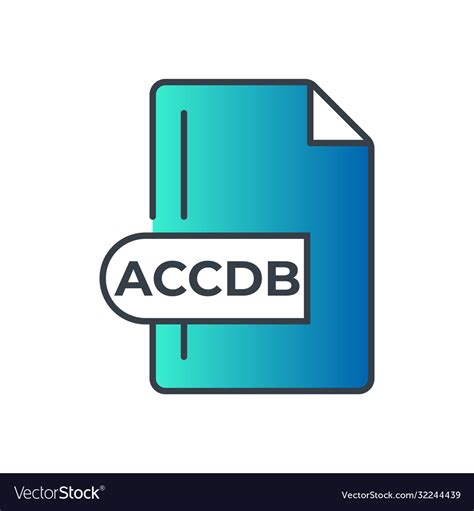 Accdb File Format Icon Extension Gradient Vector Image