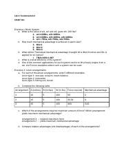 LAB 2 Docx Lab 2 Fundamentals II MMET 301 Exercise I Block System A What Is The Value Of W1
