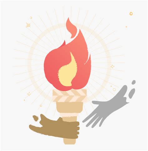 An Illustration Of One Hand Passing A Torch To Another Passing The