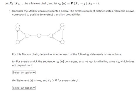 Solved Consider the Markov chain represented below. The | Chegg.com