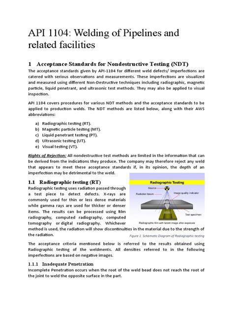 Api 1104 Download Free Pdf Nondestructive Testing Welding