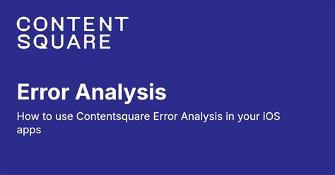 Error Analysis Ios