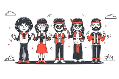 Premium Vector Hand Drawn Doodle Style Characters Collection