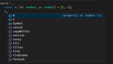 Typescript Named Tuple Members Should Show Up In Intellisense · Issue