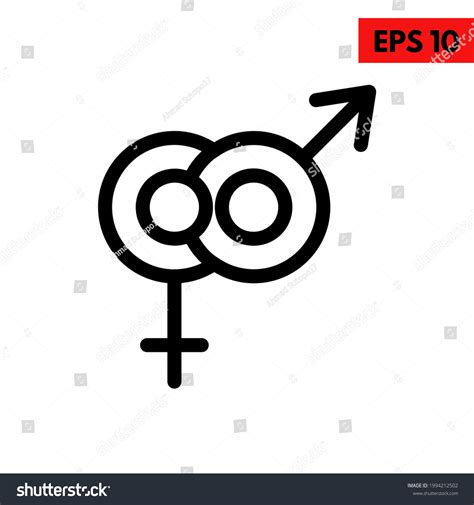 Illustration Gender Line Icon Stock Vector Royalty Free 1994212502 Shutterstock