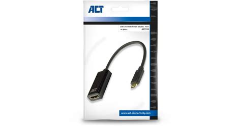 Act Connectivity Usb C Naar Hdmi Female Adapter Zwart