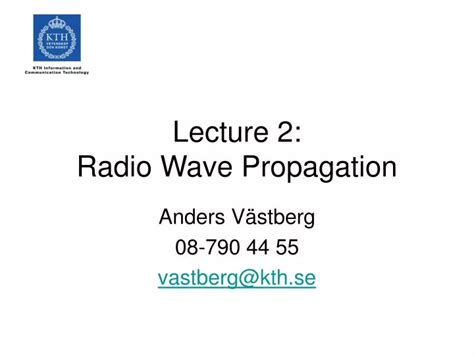 PPT Lecture Radio Wave Propagation PowerPoint Presentation Free Download ID