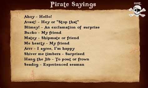 Pirate Slang Words Pirate Language Words Pirate Quotes Pirate Sayings