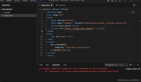 求助！！用vscode软件写了一个vue3 为什么显示不出来hello Worldvscode 手写vue Helloworld Csdn博客