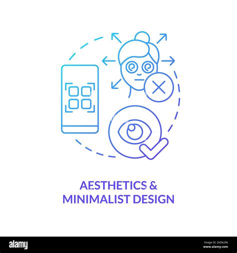 Aesthetics And Minimalist Design Blue Gradient Concept Icon Stock Vector Image And Art Alamy