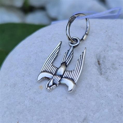 Срібний кулон тризуб Сокіл 925° проби із чорнінням Срібний Герб України у вигляді сокола від