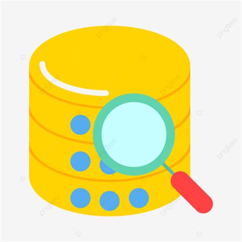 Database Flat Icon Vector Data Storage Search Png And Vector With