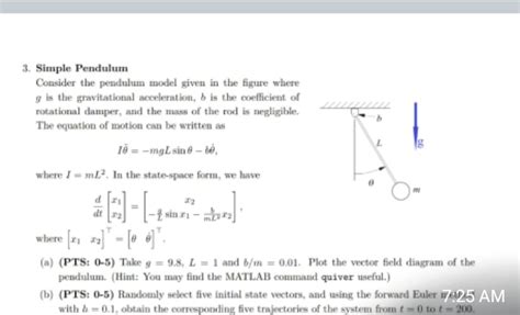 solved simple pendulumconsider the pendulum model given in