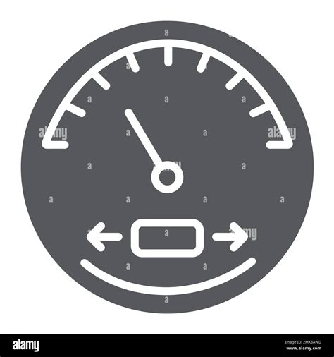 Speedometer Glyph Icon Automobile And Panel Tachometer Sign Vector Graphics A Solid Pattern
