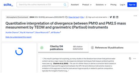 quantitative interpretation of divergence between pm10 and pm2 5 mass