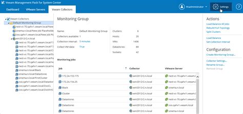 Extensions Service Settings Veeam MP For VMware User Guides