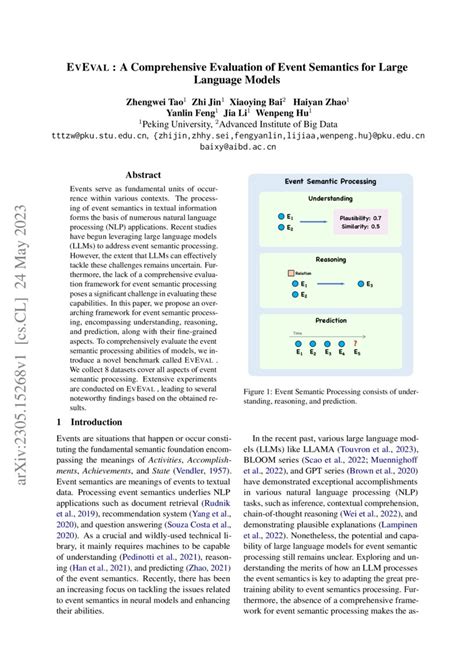 Eveval A Comprehensive Evaluation Of Event Semantics For Large
