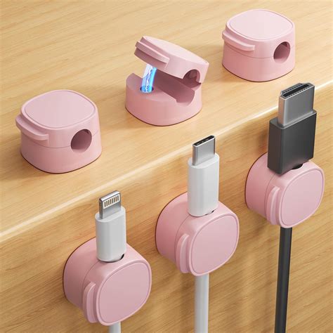 Amazon Com Magnetic Cord Organizer Cable Clips Cable Smooth Adjustable Cord Holder For