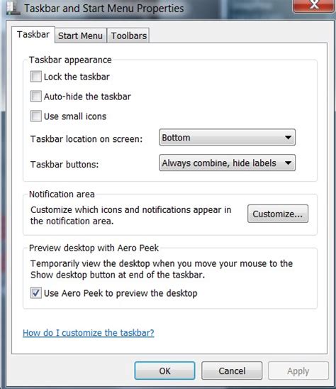 Customize Windows Taskbar Windows Forums