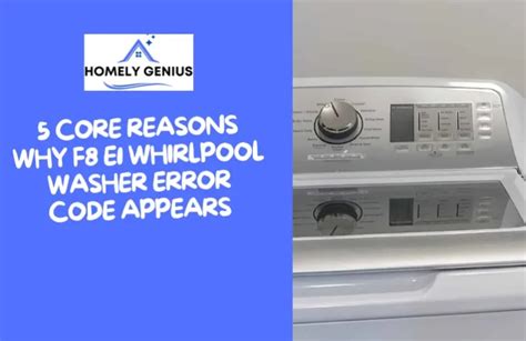 E F Whirlpool Washer Error Code Meaning Troubleshooting