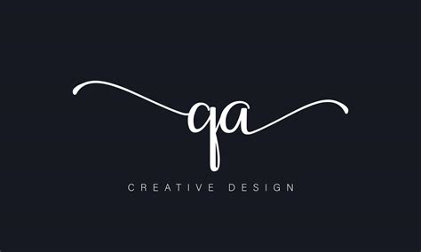 Handwriting Letter Qa Logo Pro Vector File Pro Vector Pro Vector 14560441 Vector Art At Vecteezy