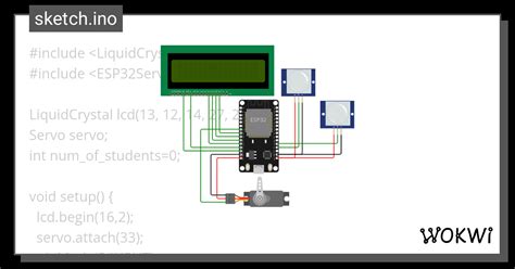 Smart Classroom Entry Exit Using LCD PIR Wokwi ESP32 STM32 Arduino Simulator