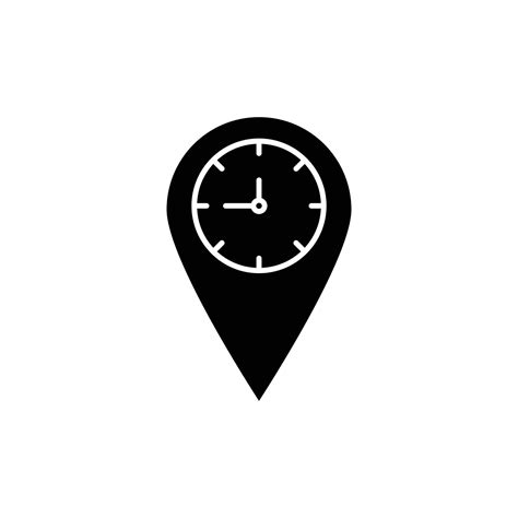 Time Location Icon Solid Icon 27308085 Vector Art At Vecteezy