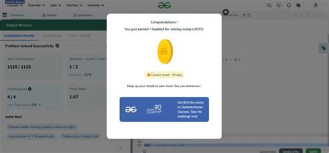 Pardhavika Gopisetty On Linkedin Potd Geekbits Geeksforgeeks Potd