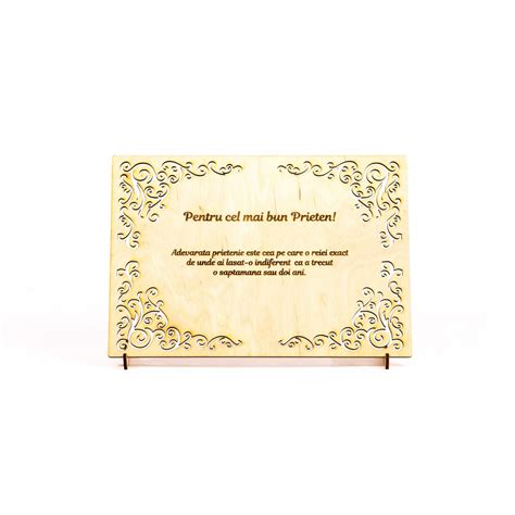 Персонализирана дървена грамота За най добър приятел Emagbg