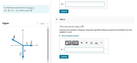 Solved For The Three Vectors Shown In Figure 1 A⃗ B⃗ C⃗