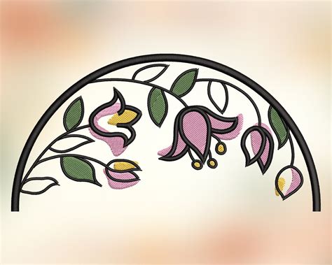 Boho Flower Embroidery Design Machine Embroidery Design Embroidery