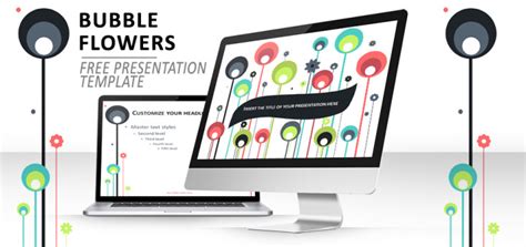 Bubble Flowers 2 Free Template For PowerPoint And Impress Showeet