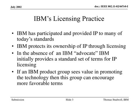 PPT IBMs AES OCB Licensing Position PowerPoint Presentation Free Download ID