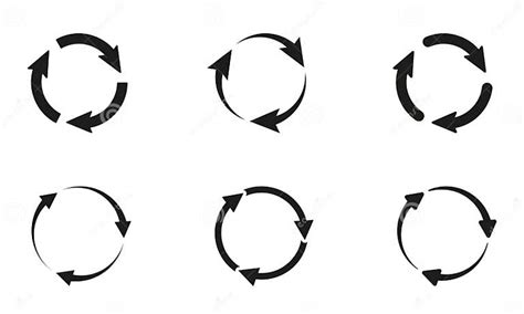 recycle eco friendly icon set circular arrow sign repeat