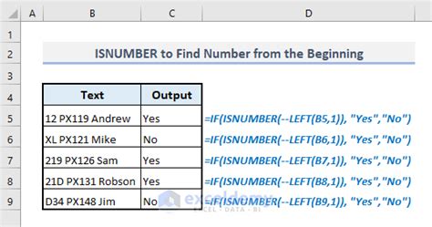 How To Use The Isnumber Function In Excel 7 Methods Exceldemy