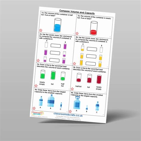 Year 2 Compare Volume And Capacity Varied Fluency Resource Classroom