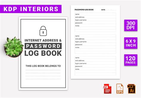 Password Log Book Graphic By GoVect Creative Fabrica